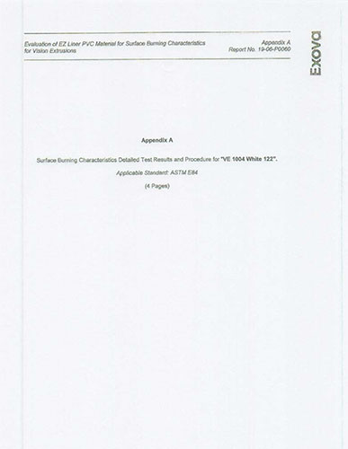 EZ Slatwall PVC Fire Test ASTM E-84 - Duralight Plastics