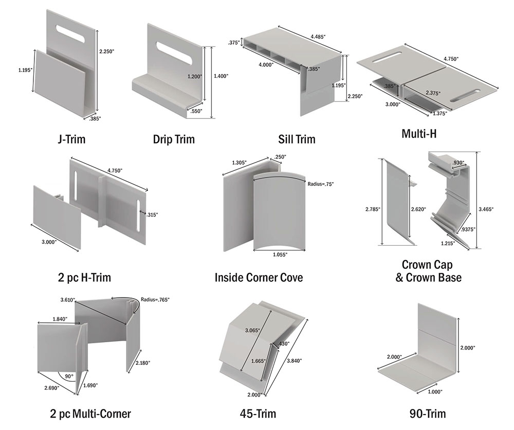 16" EZ Liner® PVC Interlocking Liner Panel - Ultra White - Duralight ...